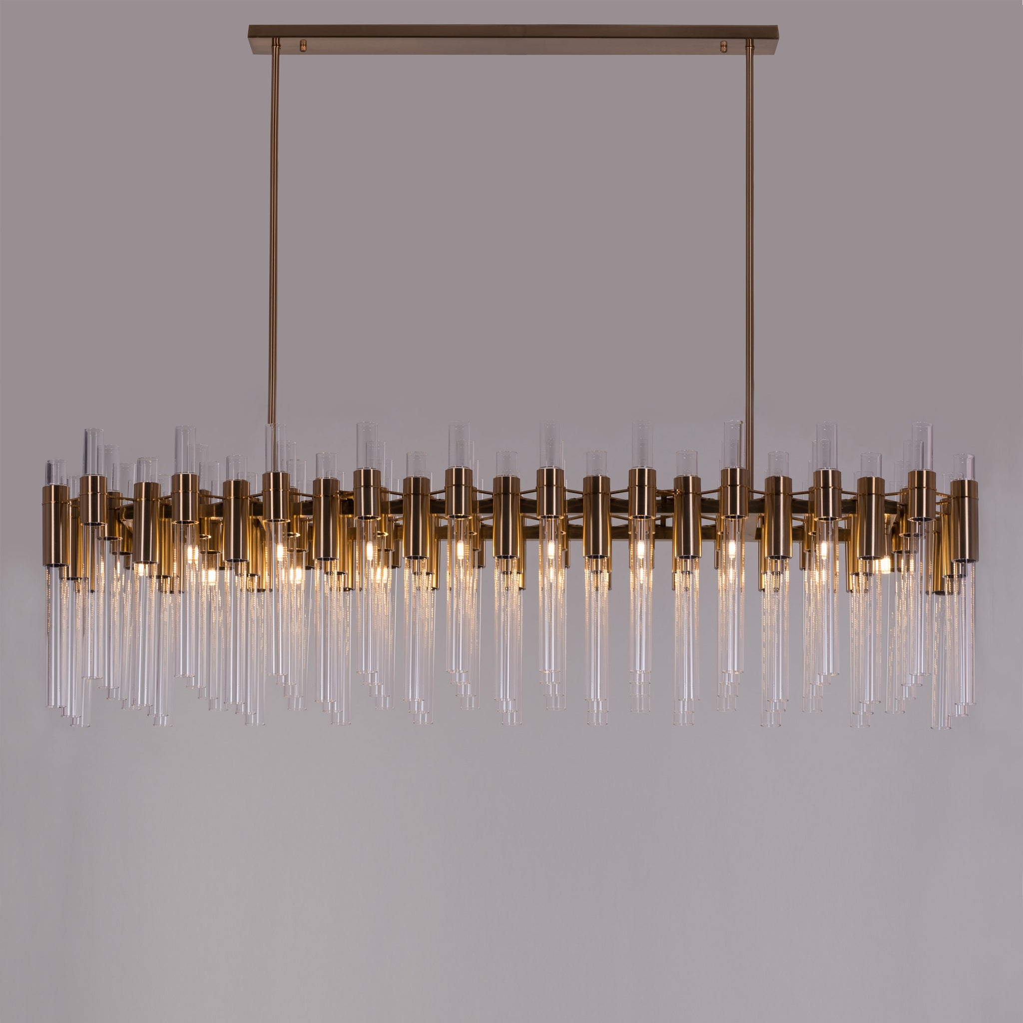 Married In Milan Grand (Large, Gold) Glass Tube Chandelier